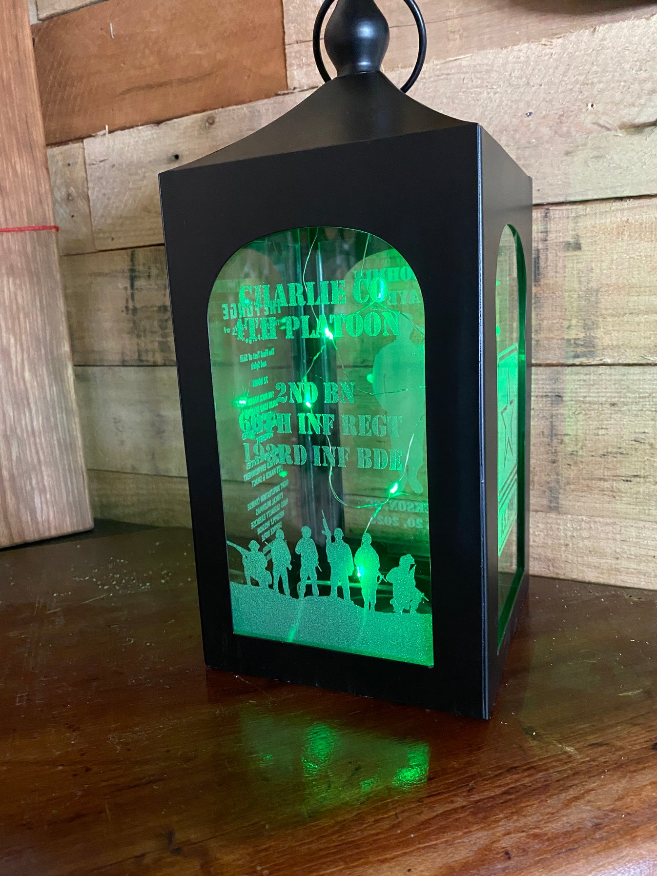 LED Etched Forge Lantern – Honor Barn