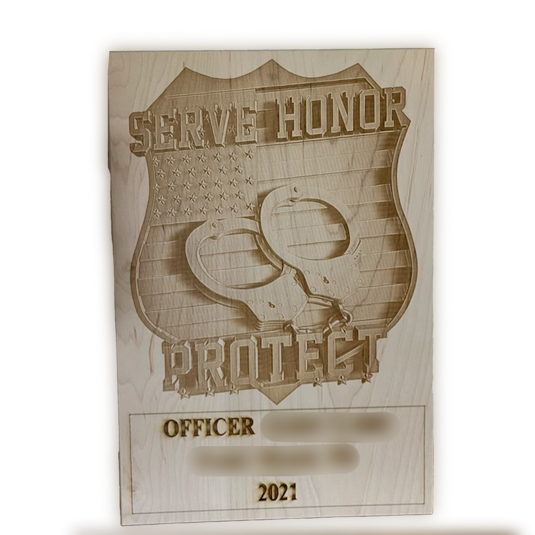 Serve, Honor & Protect | Law Enforcement Appreciation Plaque – Honor Barn